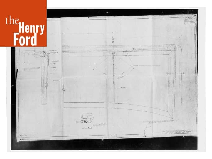 Drawing, "Sketch Showing Installation of Windshield Wiper," Ford B-50 ...