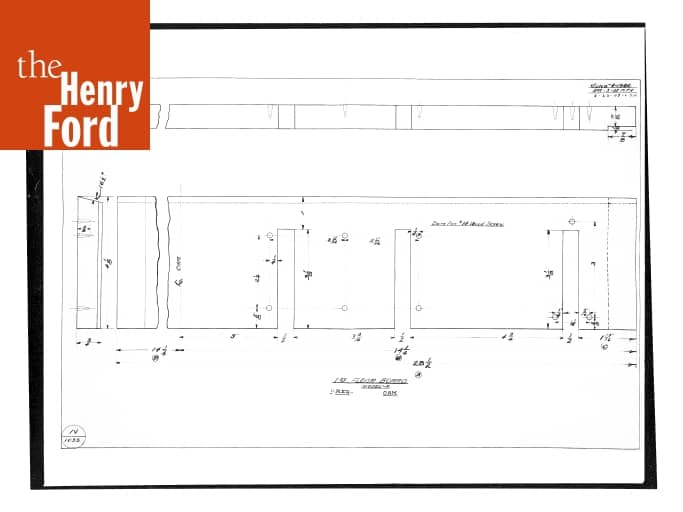 Drawing, "1st Floor Board," Ford Model N, June 23, 1908 - The Henry Ford