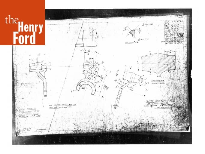 Drawing, "Gear Shifter Fork" (Forging), Ford Model A, October 12, 1929 ...