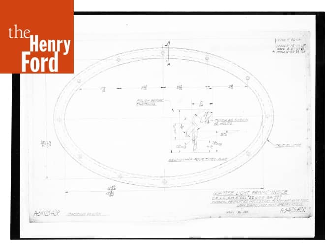 Drawing, "Quarter Light Frame - Inside," Ford Model A Business Coupe ...