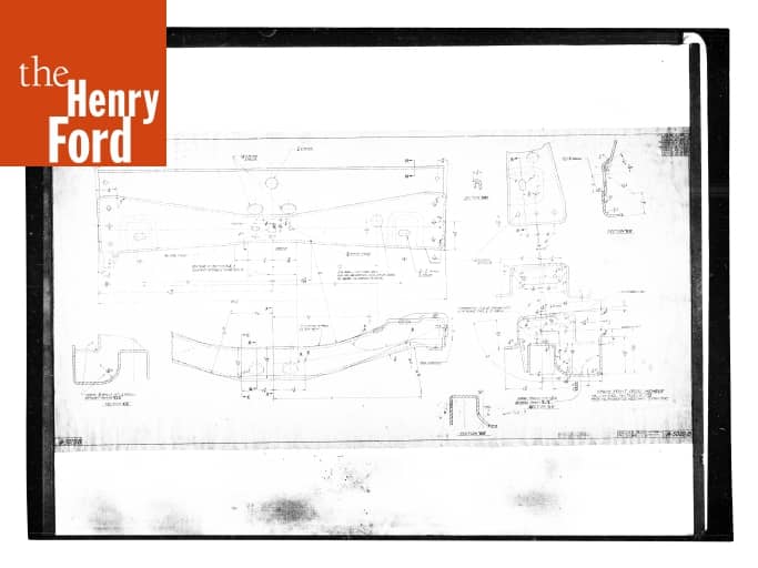 Drawing, "Frame Front Cross Member," Ford Model A, March 24, 1931 - The ...