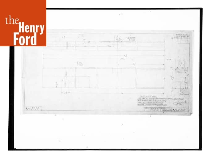 Drawing, "Side Roof Rail," Ford Model A, June 3, 1938 - The Henry Ford