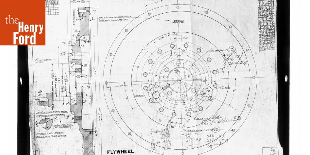 Drawing, "Flywheel," Ford Model T, December 8, 1920 - The Henry Ford