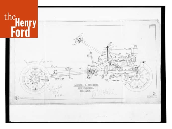 Drawing, Ford Model T Chassis, Side Elevation, January 17, 1911 - The ...