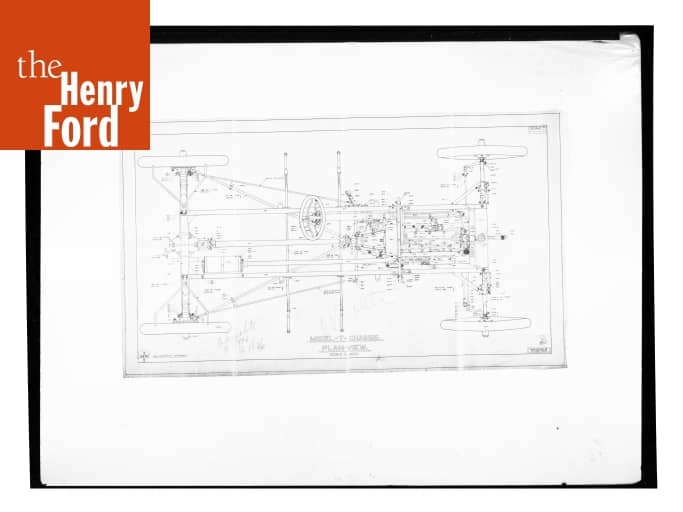 Drawing, Ford Model T Chassis, Plan View, March 23, 1911 - The Henry Ford