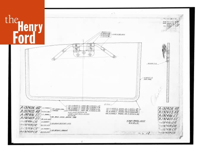 Drawing, "Visor Panel Assy.," Ford Model A, July 17, 1936 - The Henry Ford