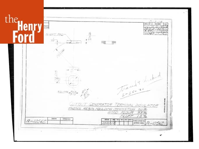 Drawing, "Cutout Generator Terminal Insulator," Ford Model A, August 28 ...