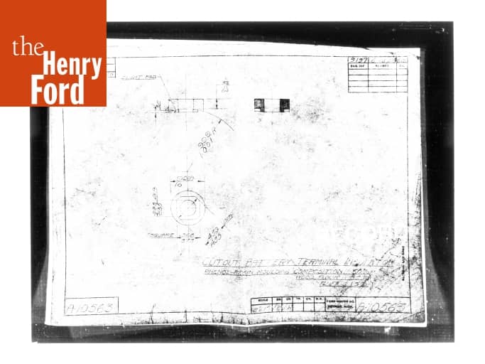 Drawing, "Cutout Battery Terminal Insulator," Ford Model A, June 18 ...