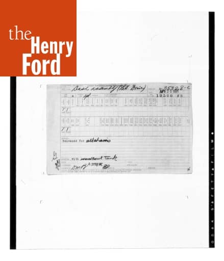 Engineering Release Notes, Dash Assembly, Ford Model A, 1931 - The ...