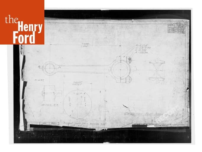 Drawing, "Connecting Rod Assembly," Ford Model A, July 11, 1928 - The ...