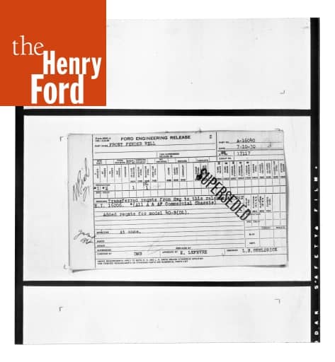 Engineering Release Notes, Front Fender Well, Ford Model A, July 1930 ...