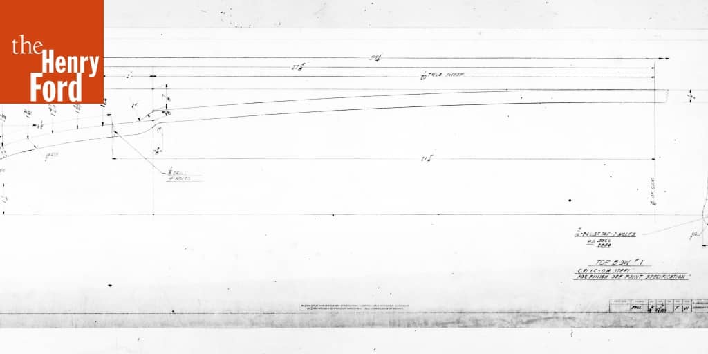 Drawing, "Top Bow #1," Ford Model A, September 28, 1931 - The Henry Ford