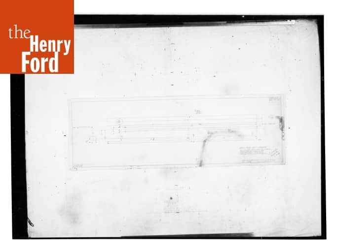 Drawing, "Back Panel Belt Strainer," Ford Model A, September 23, 1930 ...