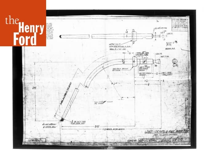 Drawing, "Lever - Trans. Gear Shifter," Ford GPW, January 29, 1942 ...