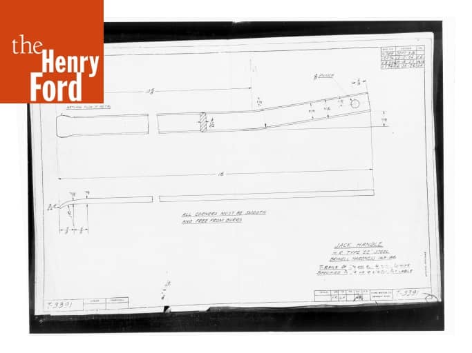 Drawing, "Jack Handle," Ford Model T, June 26, 1926 - The Henry Ford