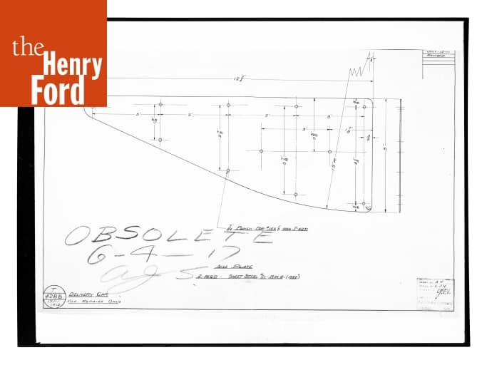 Drawing, "Sill Plate," Ford Model T Delivery Car, July 12, 1911 - The ...