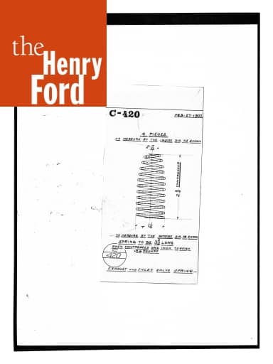 Drawing, "Rear View Mirror," Ford Model A, March 18, 1929 - The Henry Ford