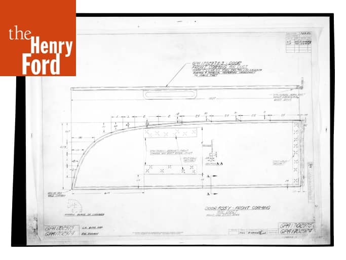 Drawing, "Door Ass'y - Front Coaming," Ford GPA, November 4, 1942 - The ...