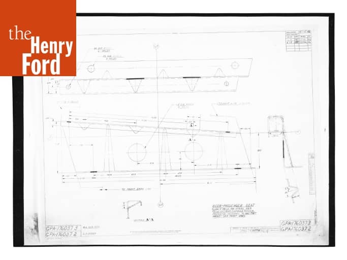 Drawing, "Riser - Passenger Seat," Ford GPA, July 29, 1942 - The Henry Ford