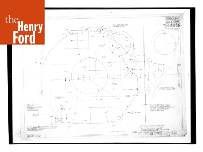 Drawing, "Plate - Engine - Rear," Ford GPW, March 21, 1942 - The Henry Ford