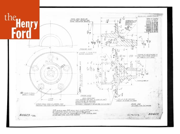 Drawing, "Rear Hub," Ford Model A, January 28, 1941 - The Henry Ford