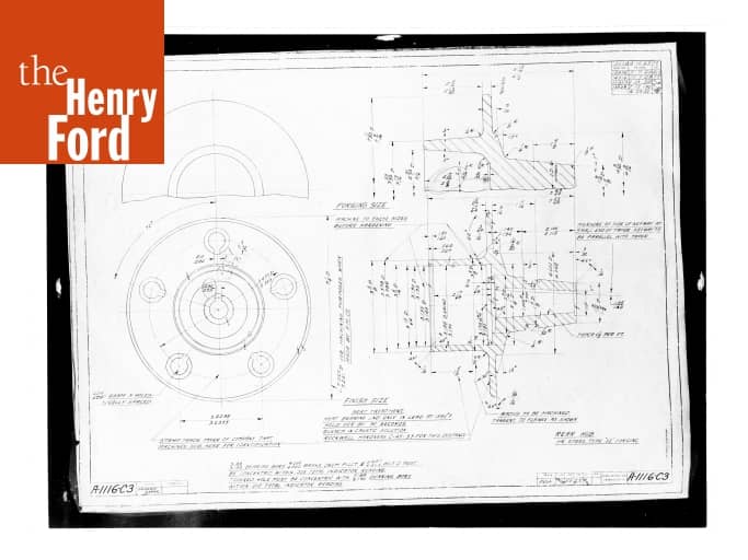 Drawing, "Rear Hub," Ford Model A, April 29, 1930 - The Henry Ford