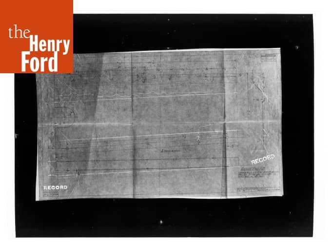 Drawing, "Engine Pan - R.H.," Ford Model A, July 25, 1927 - The Henry Ford