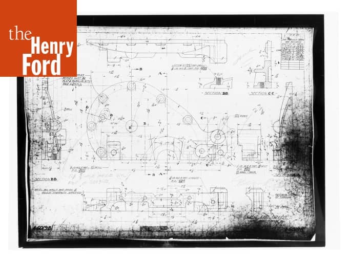 Drawing, "Front End Cover," Ford Model A, August 6, 1930 - The Henry Ford