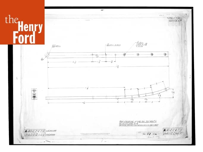 Drawing, "Top Folding Hinge On Top Bow #4," Ford Model A, September 28 ...