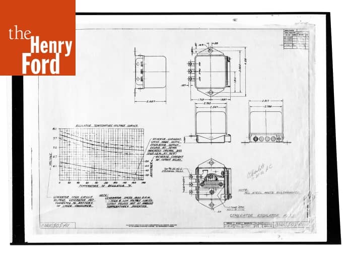 Drawing, "Generator Regulator Ass'y.," Ford Automobile, October 28 ...