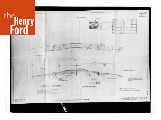 Drawing, "Rear Spring Assembly," Ford Automobile, November 30, 1931 ...