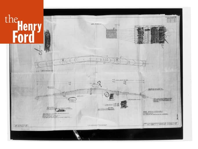 Drawing, "Rear Spring Assembly," Ford Automobile, November 30, 1931 ...