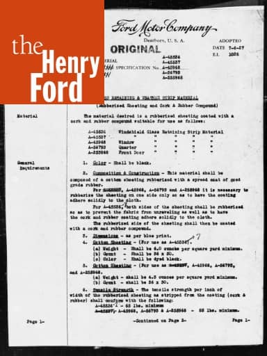 Material Specification, Glass Retaining & Weather Strip Material, Ford ...
