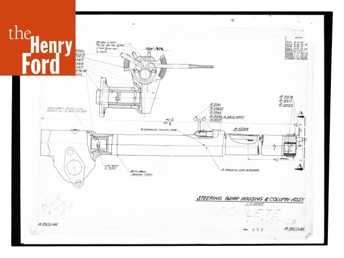 Drawing, "Steering Gear Housing & Column Ass'y.," Ford Model A ...