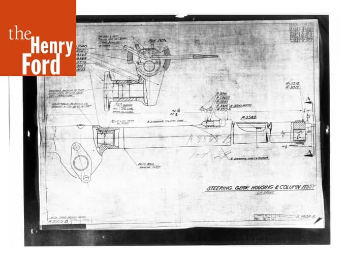 Drawing, "Steering Gear Housing & Column Ass'y.," Ford Model A, January ...