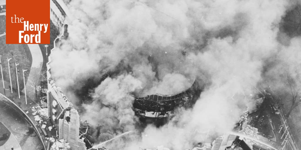 Fire at the Ford Rotunda Building, Dearborn, Michigan, 1962 - The Henry ...