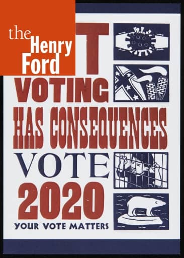 Postcard, "Not Voting Has Consequences, Vote 2020, Your Vote Matters ...