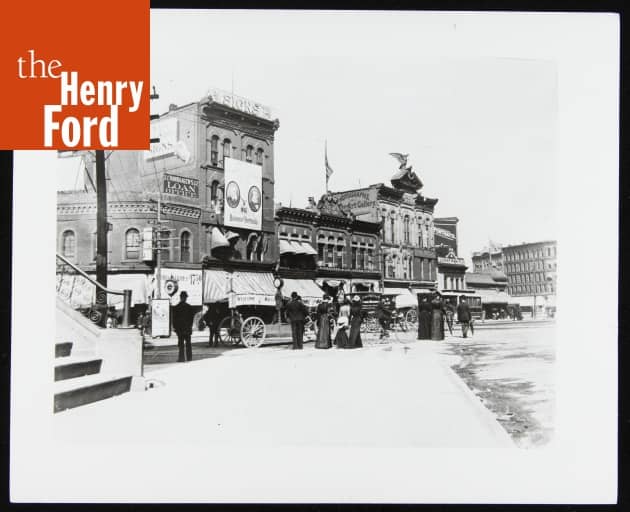 Businesses along Michigan Avenue between Woodward Avenue and Griswold ...