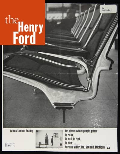 Advertisement for Herman Miller, Inc. "Eames Tandem Seating," December ...