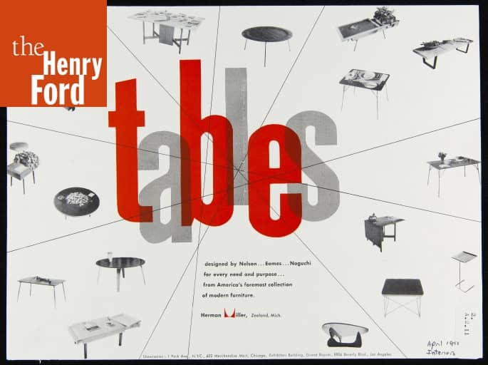 "Tables Designed by Nelson...Eames...Noguchi for Every Need and Purpose ...