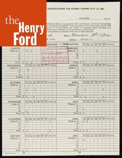 Ford Model T Requisition Form for Marion Garage, Marion, North Carolina ...