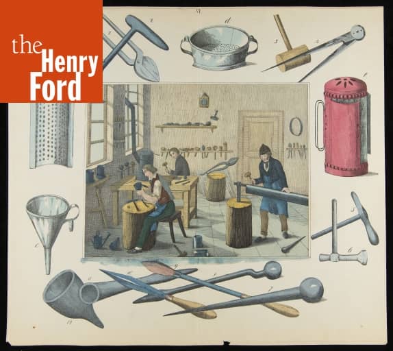 Lithograph, "Tinsmiths," circa 1840 - The Henry Ford