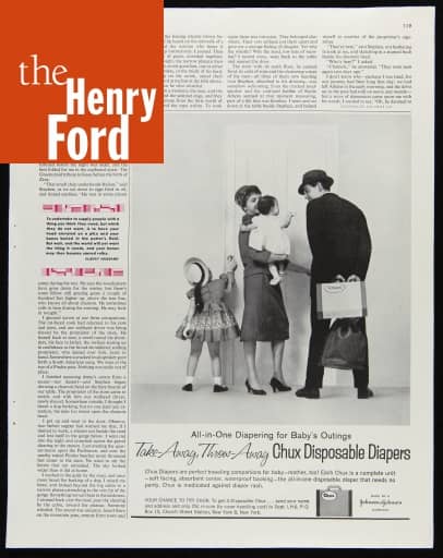 Advertisement, "All-in-One Diapering for Baby's Outings: Take-Away ...