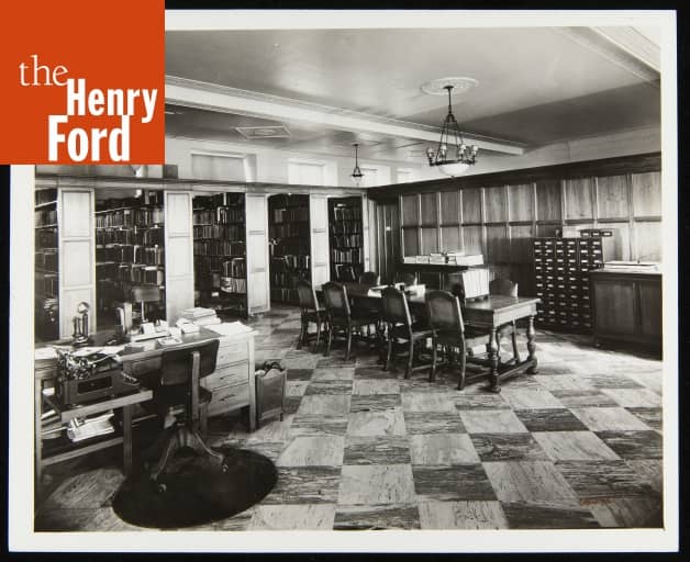 Library in the Ford Motor Company Engineering Laboratory, Dearborn ...