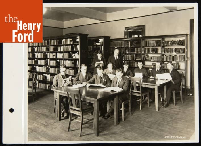 Henry Ford Trade School Students in the School Library, December 1926 ...