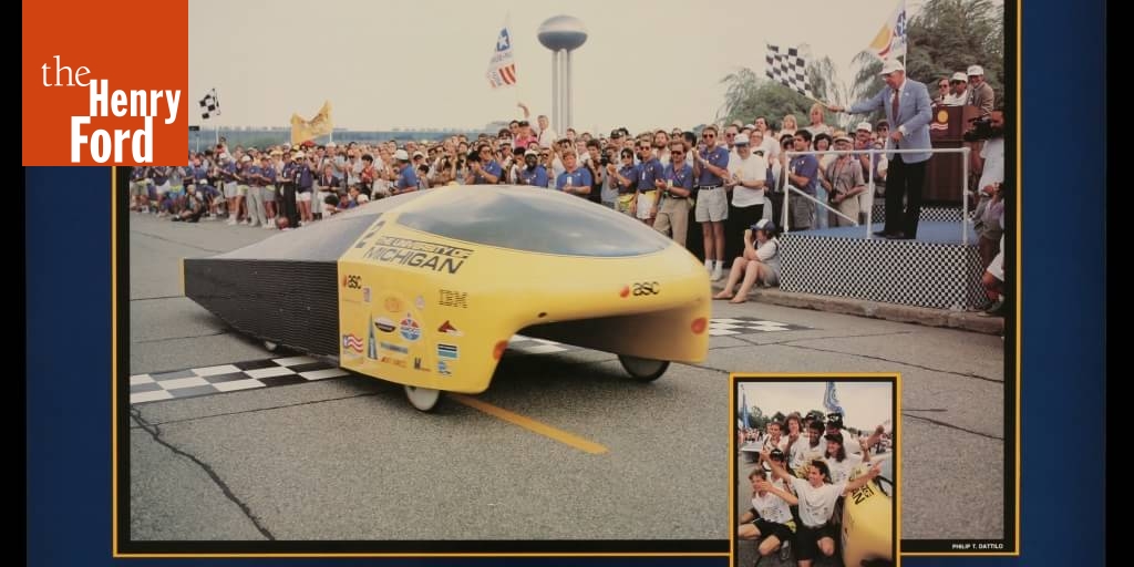 Poster, "University of Michigan Sunrunner, Winner of the GM Sunrayce ...