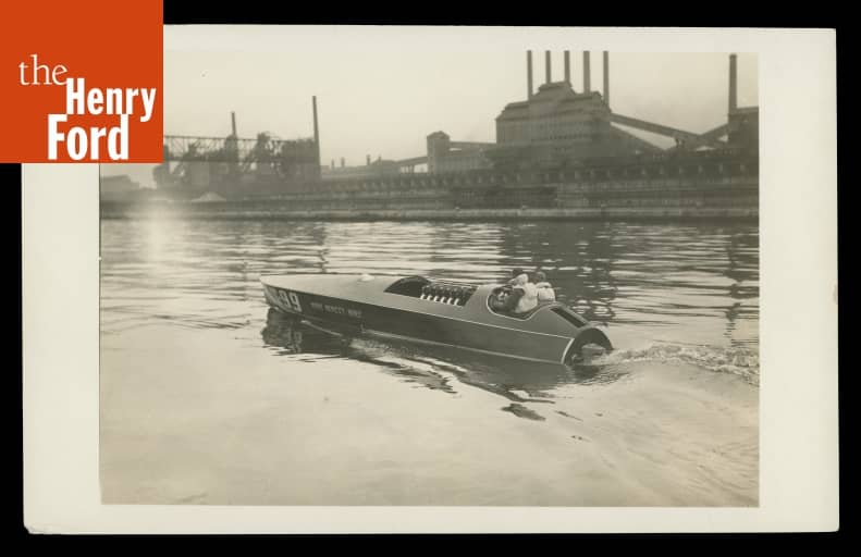 Edsel Ford's Speedboat, "Nine Ninety Nine," at the Ford Rouge Plant ...