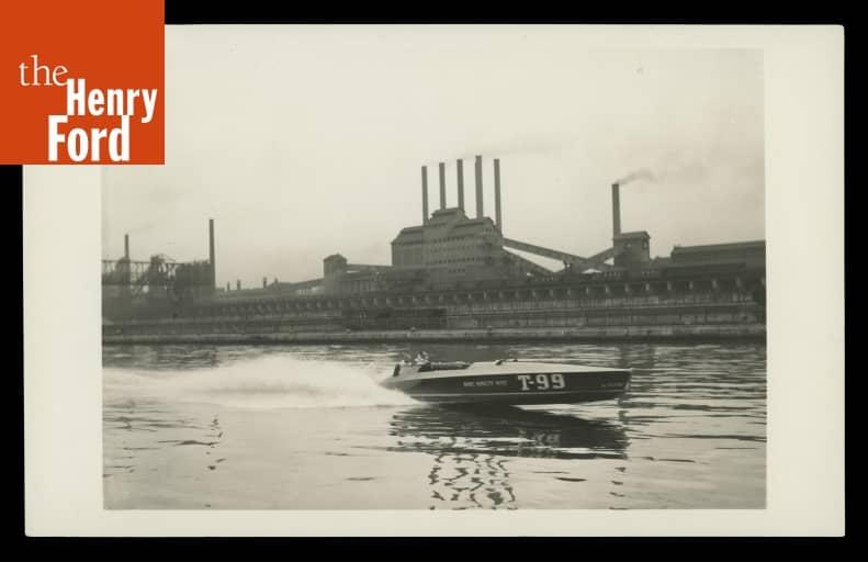Edsel Ford's Speedboat, "Nine Ninety Nine," in the Ford Rouge Plant ...