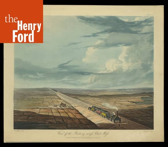 Aquatint, "View of the Railway across Chat Moss," 1831 - The Henry Ford