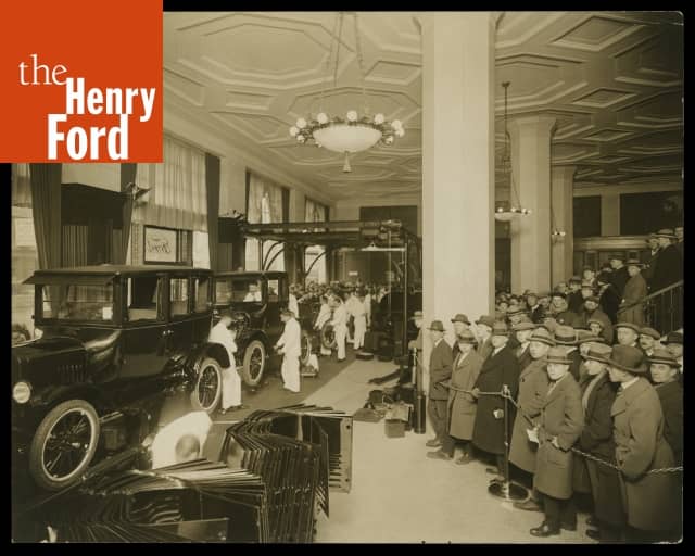 Assembly Line Display in Ford Motor Company New York City Branch, March ...